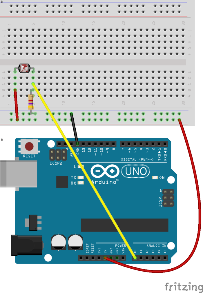 Arduino-opdrachten/LDR - basis