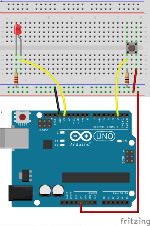 Arduino-opdrachten/Button-0 - basis