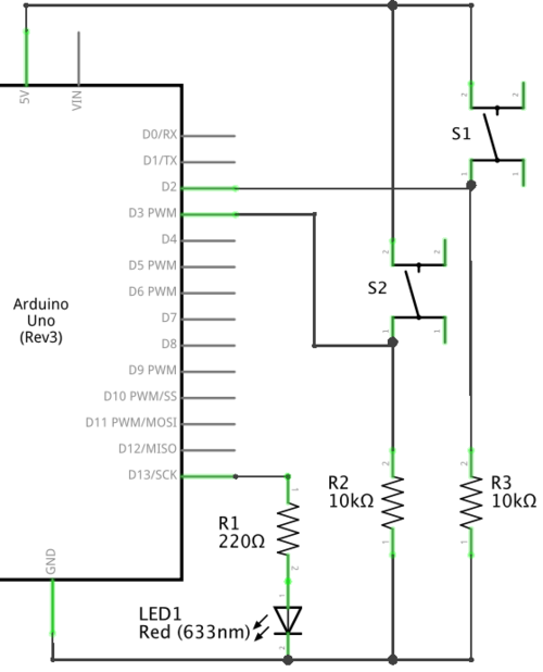 Arduino-opdrachten/Button-2 - basis